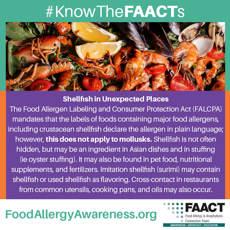 Food Allergy & Anaphylaxis - Food Allergens - Crustacean Shellfish | FAACT